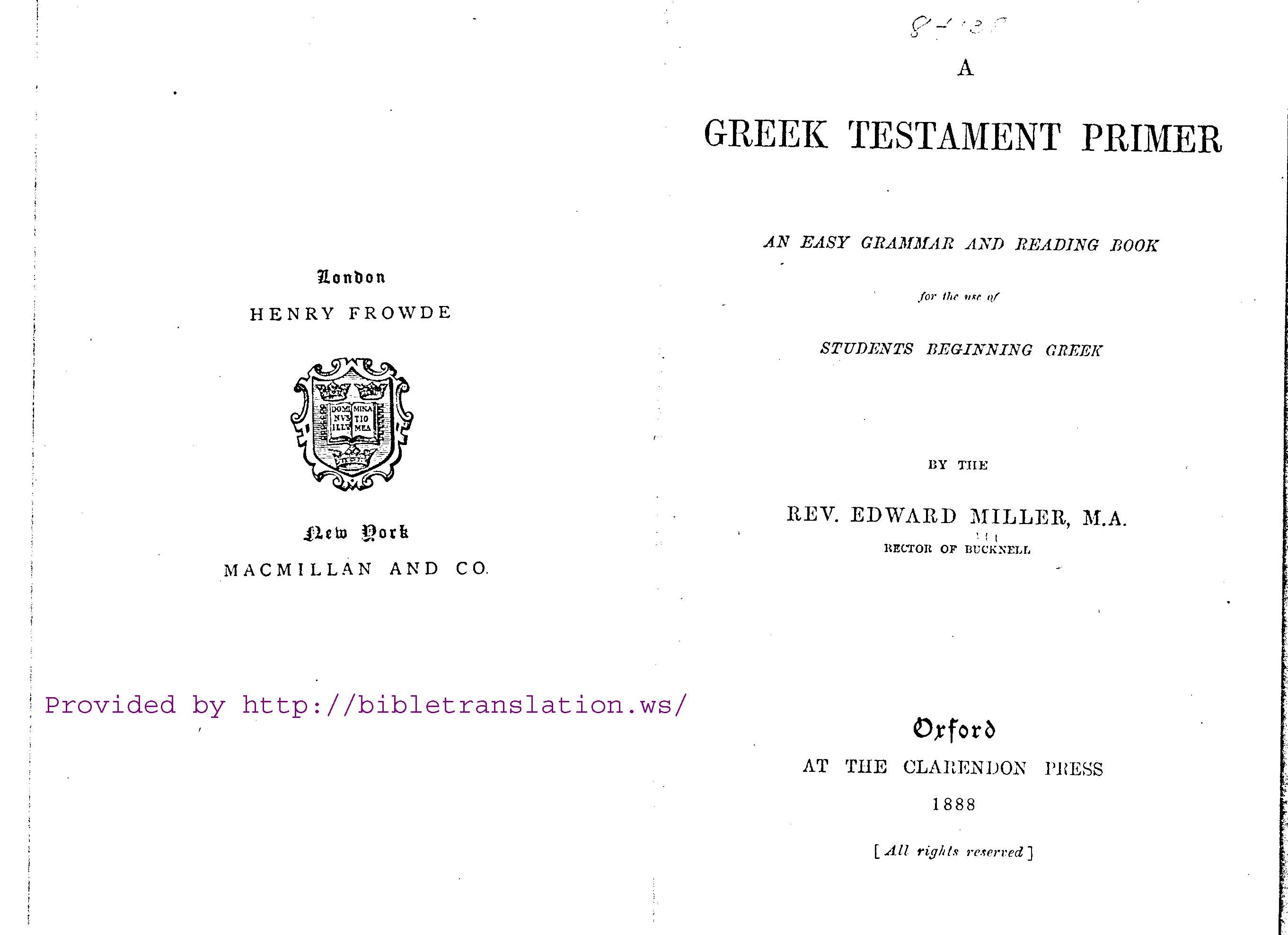Miller-Greek-Testament-Primer | bibletranslation.ws
